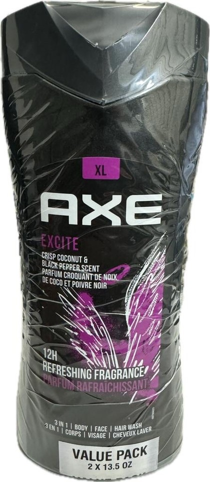 Axe Excite 3in1 Refreshing Men Sage & Cedalwood Face 400ml,13.5oz x2 ...