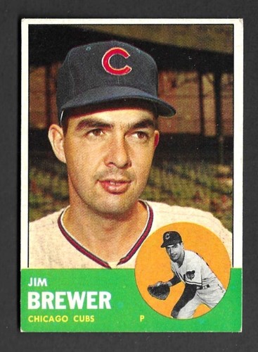1963 Topps Baseball Card #309 JIM BREWER Chicago Cubs NR MINT | eBay