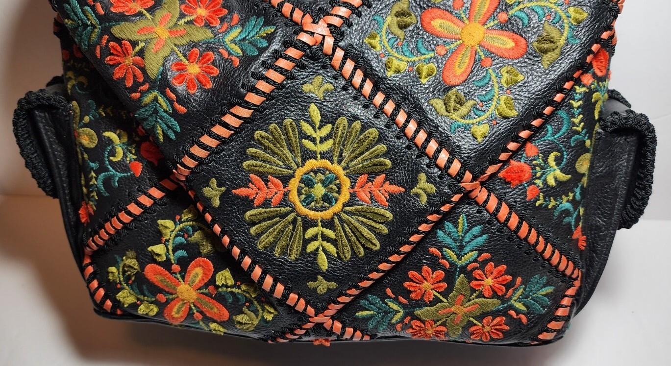 ISABELLA FIORE SWEDISH HOLLY BOHO SOHO HOBO EMBROIDERED HANDBAG Y2K ...