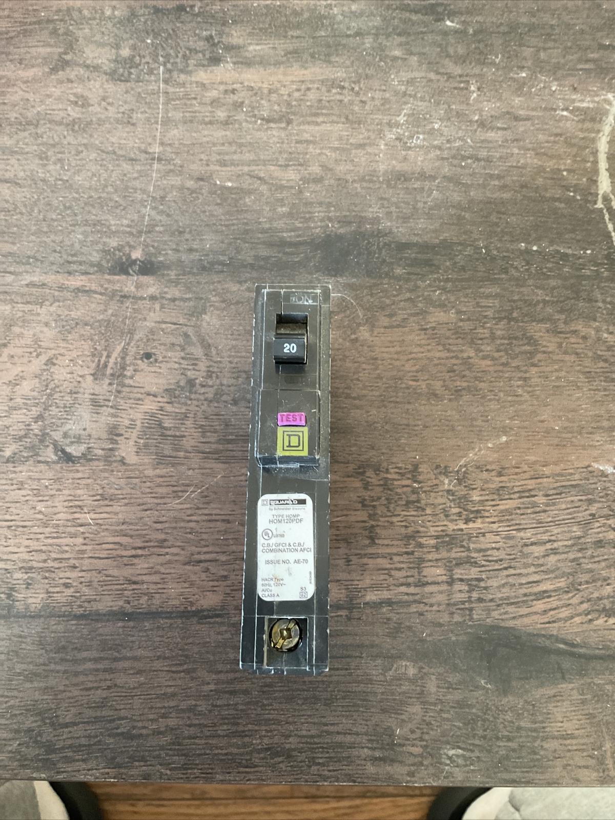 Square D HOM120PDF 120V 20A Single-Pole Circuit Breaker 785901978343| eBay