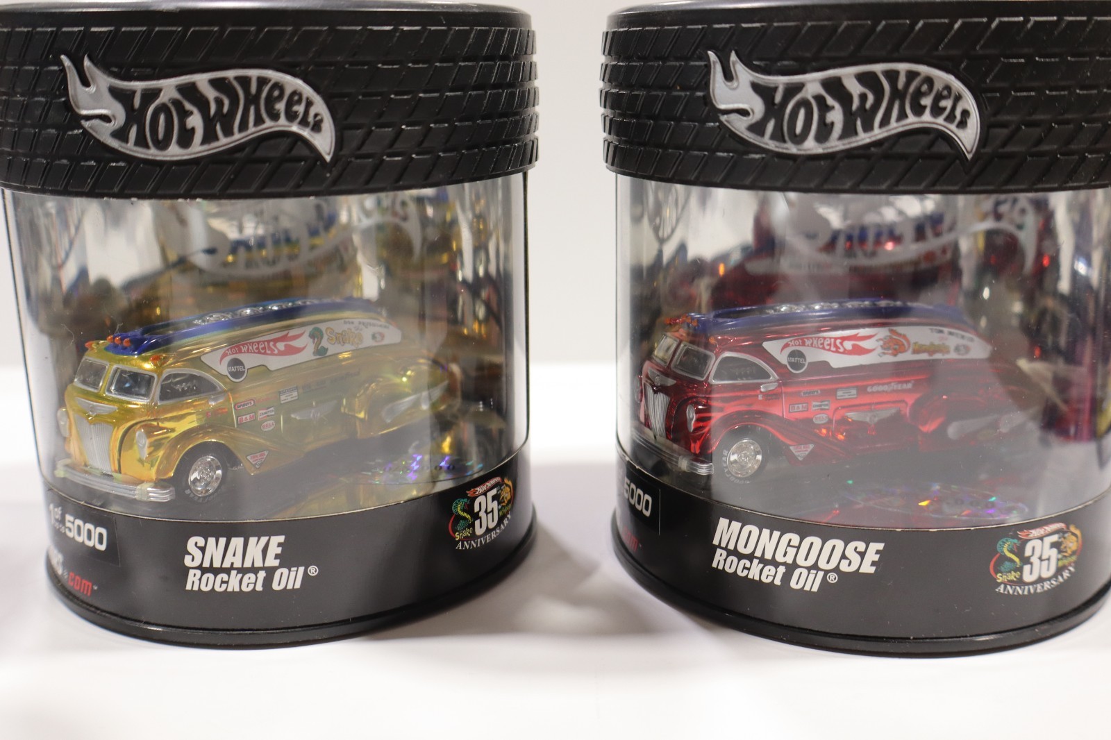 2005 Hot Wheels Oil Can Snake and Mongoose Rocket Oil 35th Anniversary ...