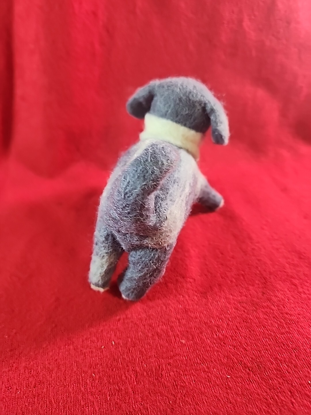 Vintage West Germany Flocked Wool Two Tone Dog | eBay