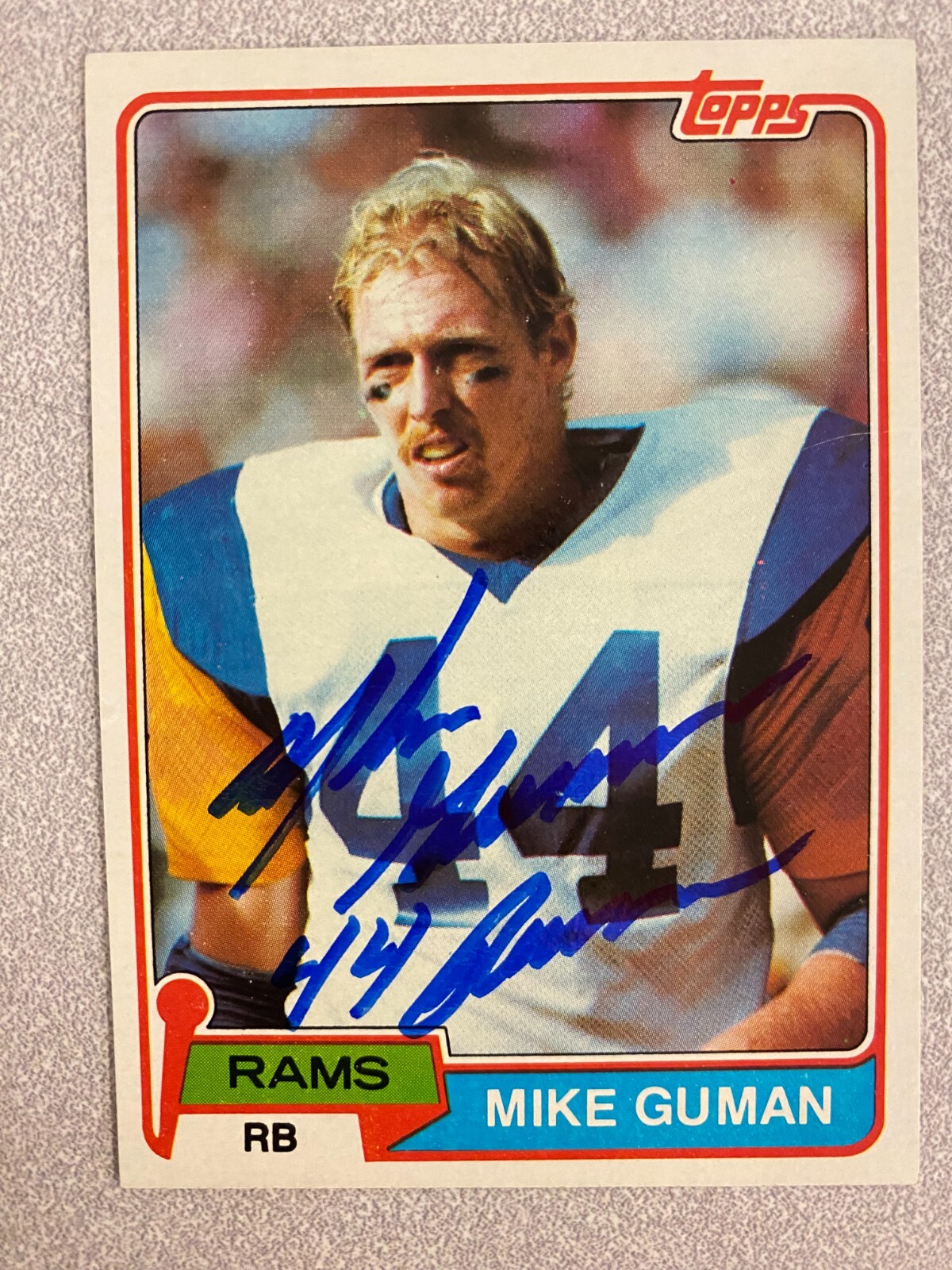 Mike Guman Signed LOS ANGELES RAMS Card 1981 Topps | eBay