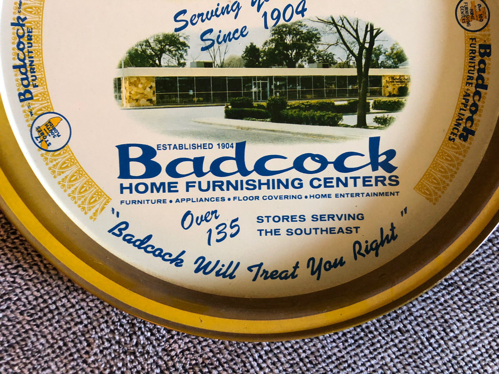 VINTAGE Advertising Tray Badcock Furniture Unique Funny | eBay