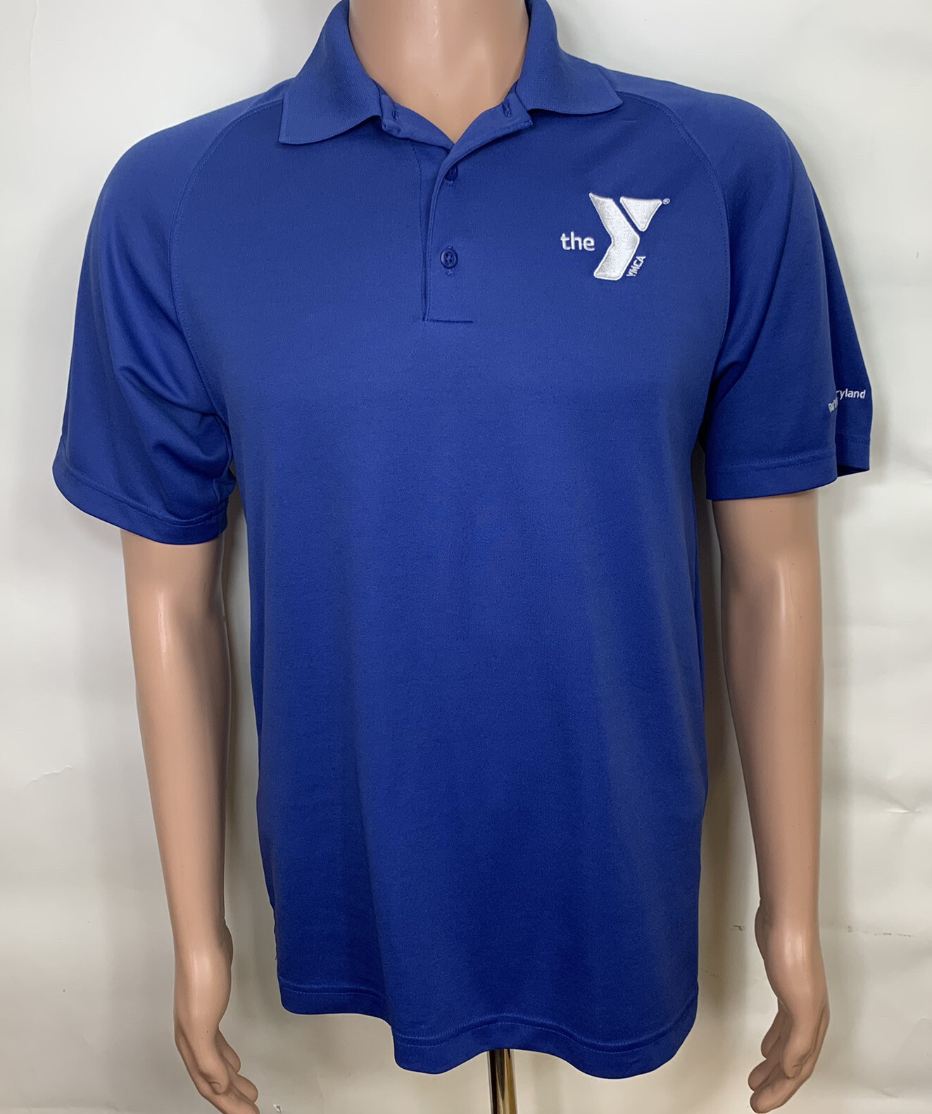 YMCA Central Maryland Blue Small S Sport-Tek Employee Uniform Polo Golf ...