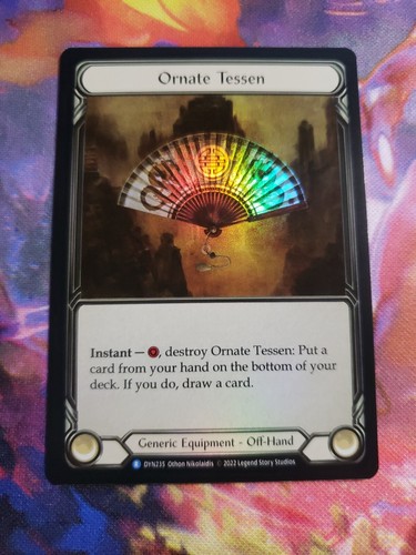 Ornate Tessen Rainbow Foil NM Dynasty FAB Flesh and Blood | eBay