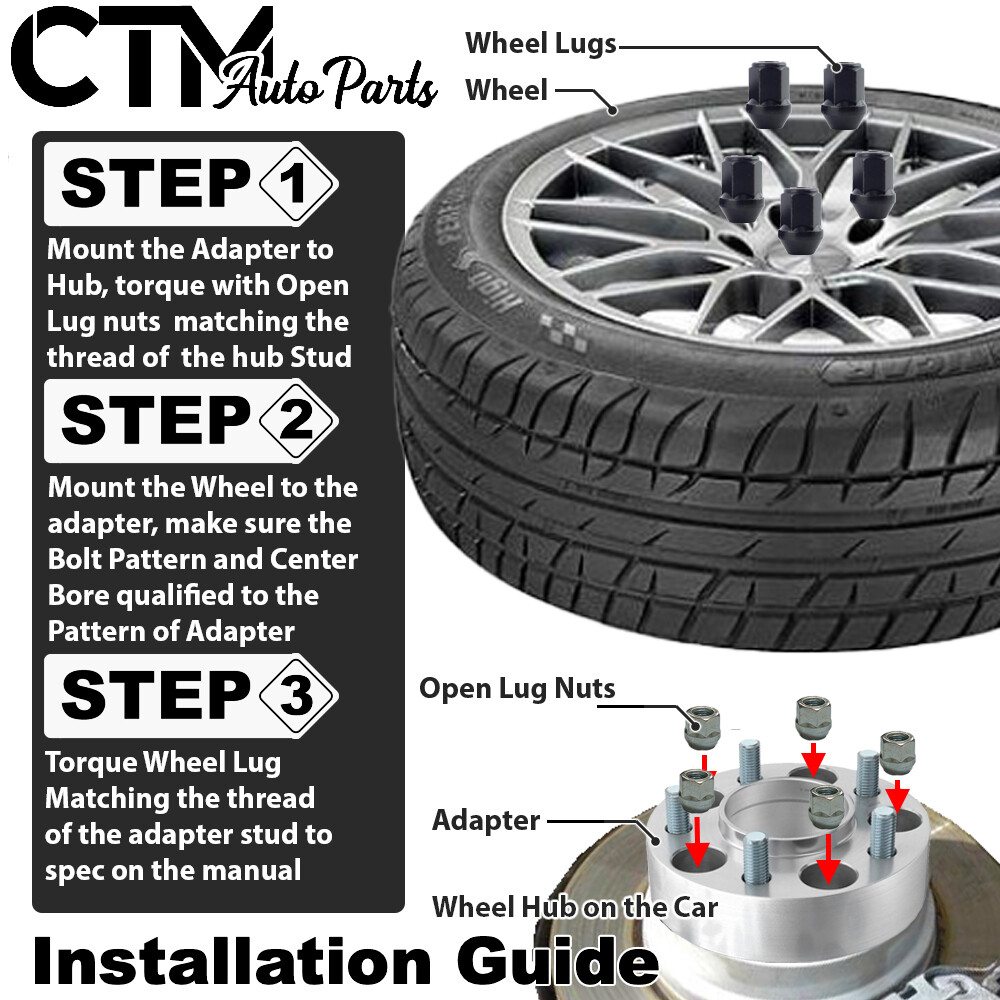 4x 1.25" Thick 5x135 to 5x4.75 Wheel Adapter | F150 Navigator ...