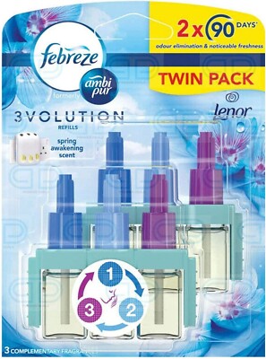 Febreze Ambi Pur 3Volution, Refills,Lenor Spring Awakening -2x20ml ...