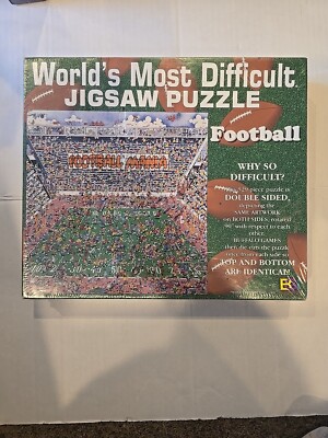 WORLD'S MOST DIFFICULT JIGSAW PUZZLE New in Box Football Double Sided ...