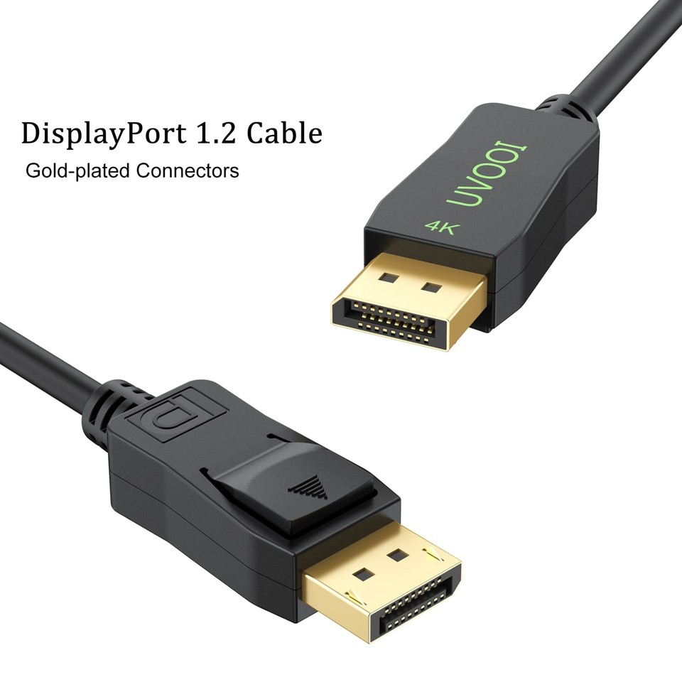 4K DisplayPort Cable 3FT 2-Pack Display Port to Display Port Cable for ...