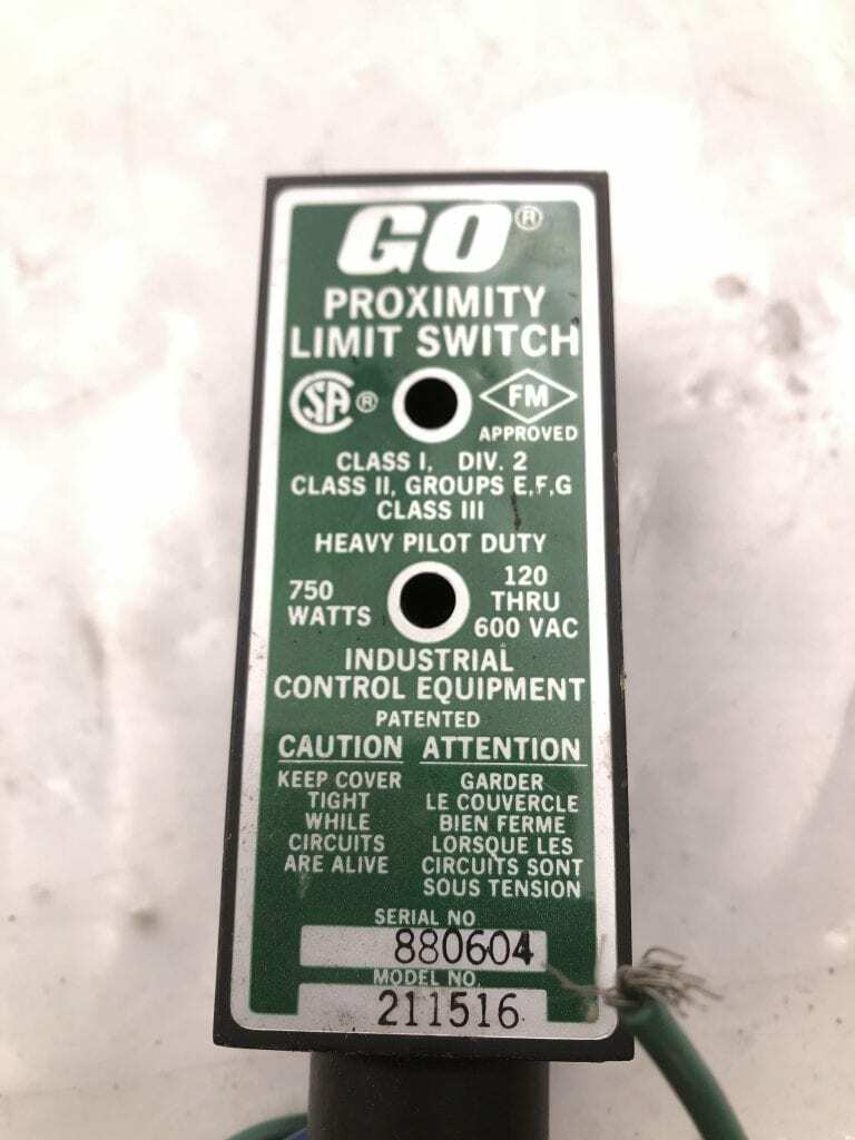 GO 211516 Proximity Limit Switch 750W 120-600VAC -NIB | eBay