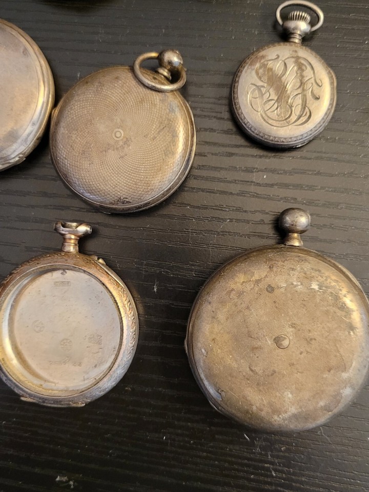 Antique Solid Silver Pocket Watch Cases Steampunk Repurpose Repair | eBay