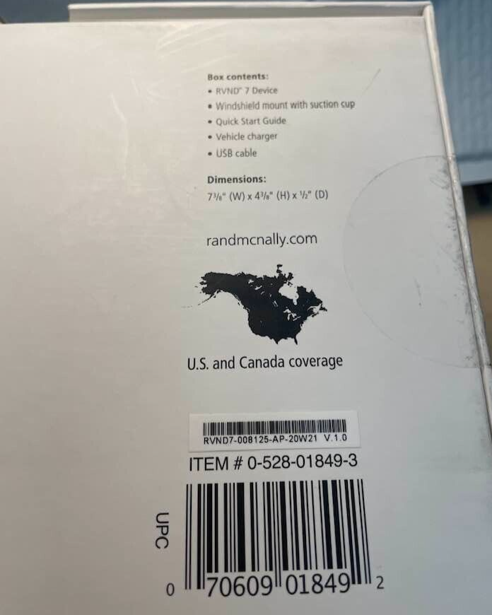 Rand McNally RVND 7 GPS For RV, Bundle, New, Sealed | eBay