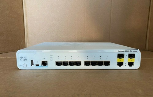 Cisco 2960CG-8TC-L with UK PSU Cisco 8-Port Switch (Cisco WS-C2960CG ...