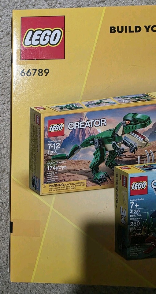 LEGO 66789 Creator 3 in 1 Animal Gift Set 9 Builds Dinosaur Shark Owl ...