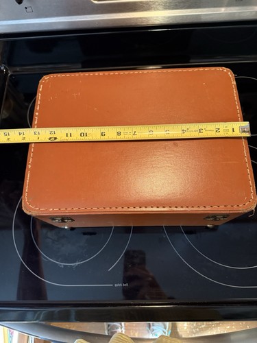 Vintage MCM Brown Luce Leather Makeup Hard Case Travel Vanity Mirror ...