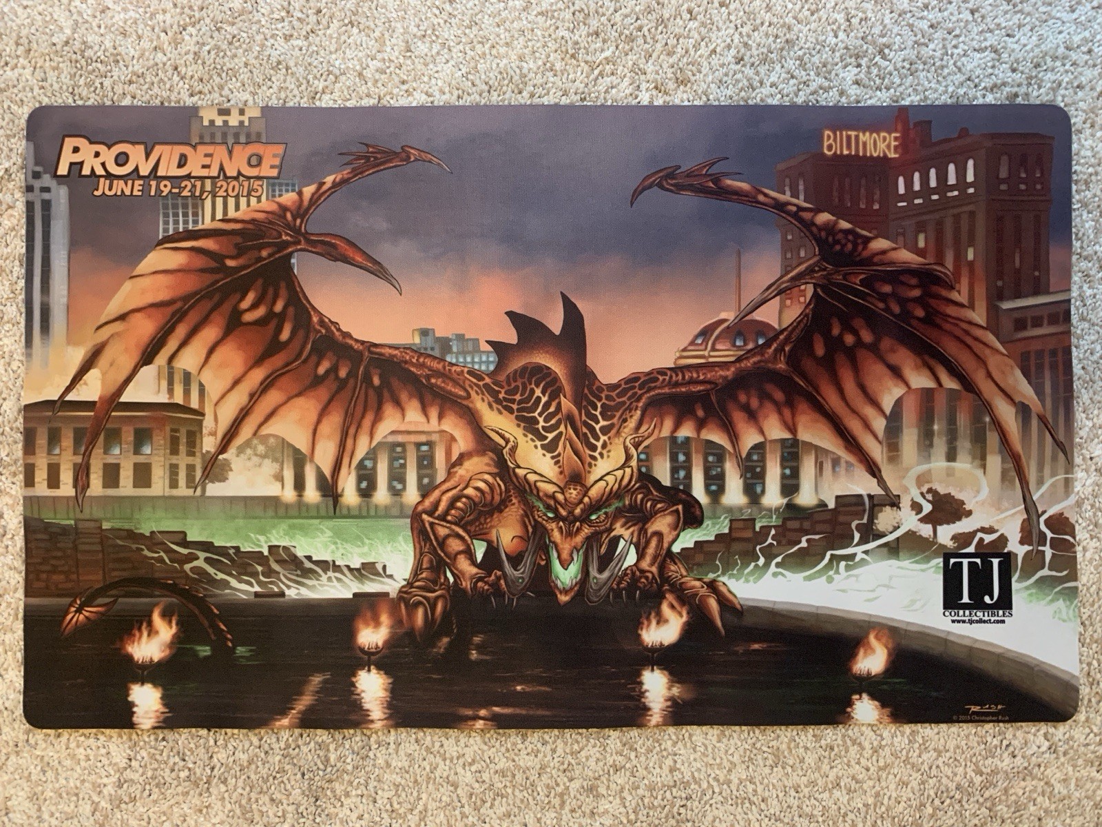 MTG Playmat: Grand Prix Providence Rathi Dragon (2015) Christopher Rush ...