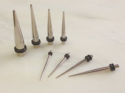 8pc Steel Taper Expander Sets 14g,12g,10g,8g,6g,4g,2g,0g Wholesale Body ...