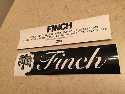 FINCH Band Drive Thru Sticker LOT #2 Tour Shirt Concert Taking Back ...