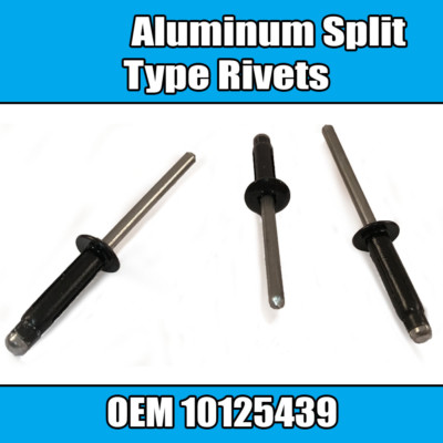 20x Rivets For Volvo Renault 4mm Aluminium Split Type Black Plastic 4 ...