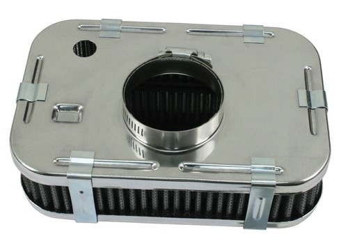 EMPI 17-2823 CHROME AIR CLEANER 2" TALL STOCK CARB VW 28 30 34 BUG ...