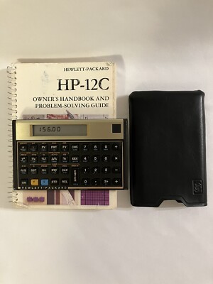 Vintage HP 12c Financial Calculator Case & Handbook & problem solving ...