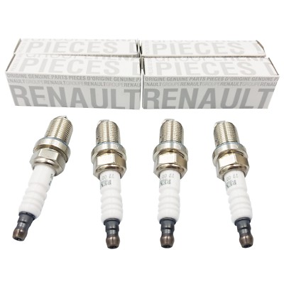 GENUINE 4x Spark Plug Set RENAULT 7700500155 CLIO II KANGOO LOGAN I ...