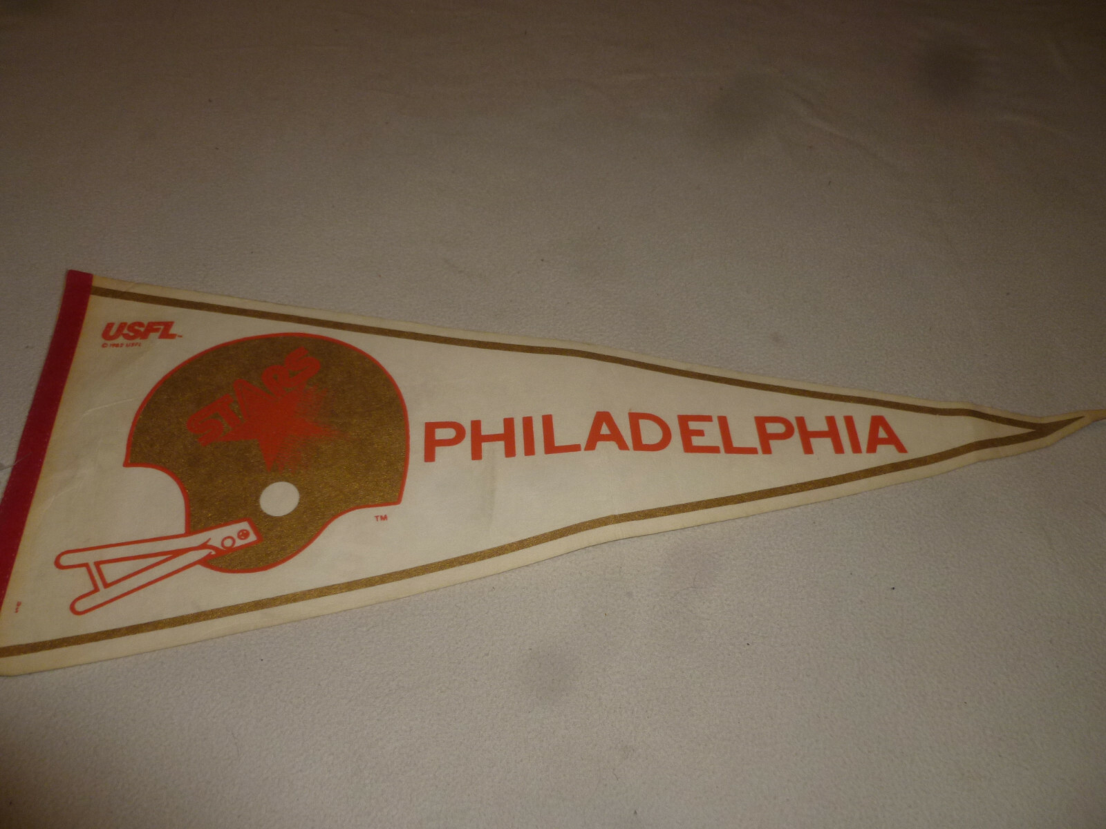 USFL 1982 PHILADELPHIA STARS HELMET VINTAGE PENNANT BANNER FULL SIZE ...