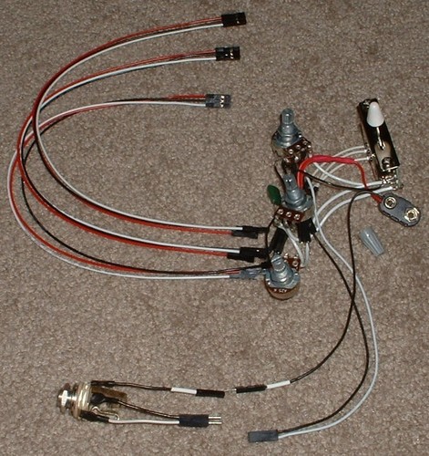 Solderless EZ-INSTALL Wiring KIT for 3 ACTIVE EMG Pickup 1V 2T 5-Way ...