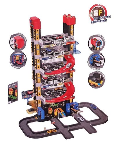 Intelligent City Parking Electronic Elevator Lights Sound 8x Cars Toy 1 ...