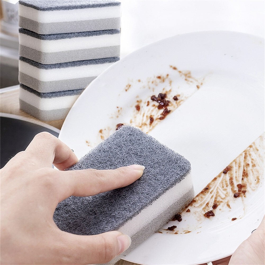 Tableware Sink Cleaning Sponges Parts 11*7*3cm 5 PC Clean Brush Wipe ...