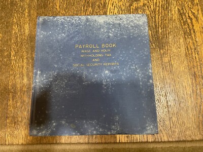 Vintage 1940's 1950's Payroll Book Ledger Brooklyn New York NY Wages ...