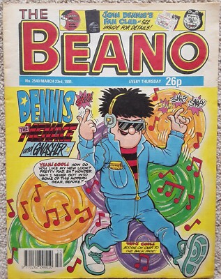 THE BEANO Comic March 23rd 1991. Dennis Menace. Minnie Minx. Billy ...