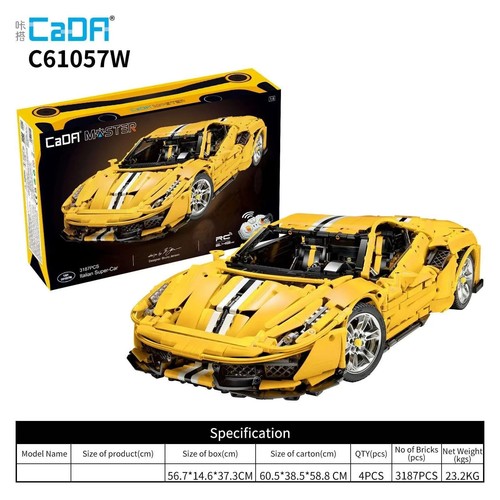 CaDa Master Building Blocks,Ferrari Pista RC Italian Super Car C61057 ...