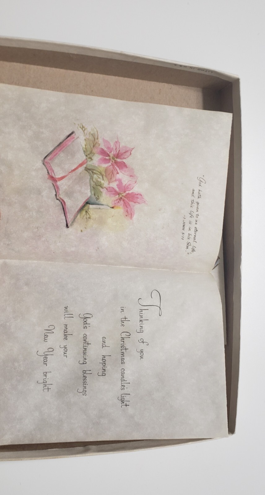 21 Vtg "The Sunshine Line" Parchment Christmas Cards w/ Orig Box and ...