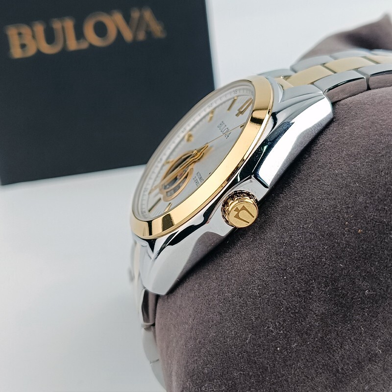 Bulova Classic Surveyor 98A284 Gold/Silver Men Automatic Watch ...