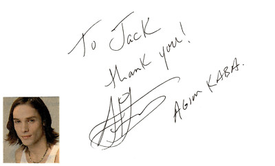 Agim Kaba Signed Auto 3x5 Index Card As the World Turns | eBay