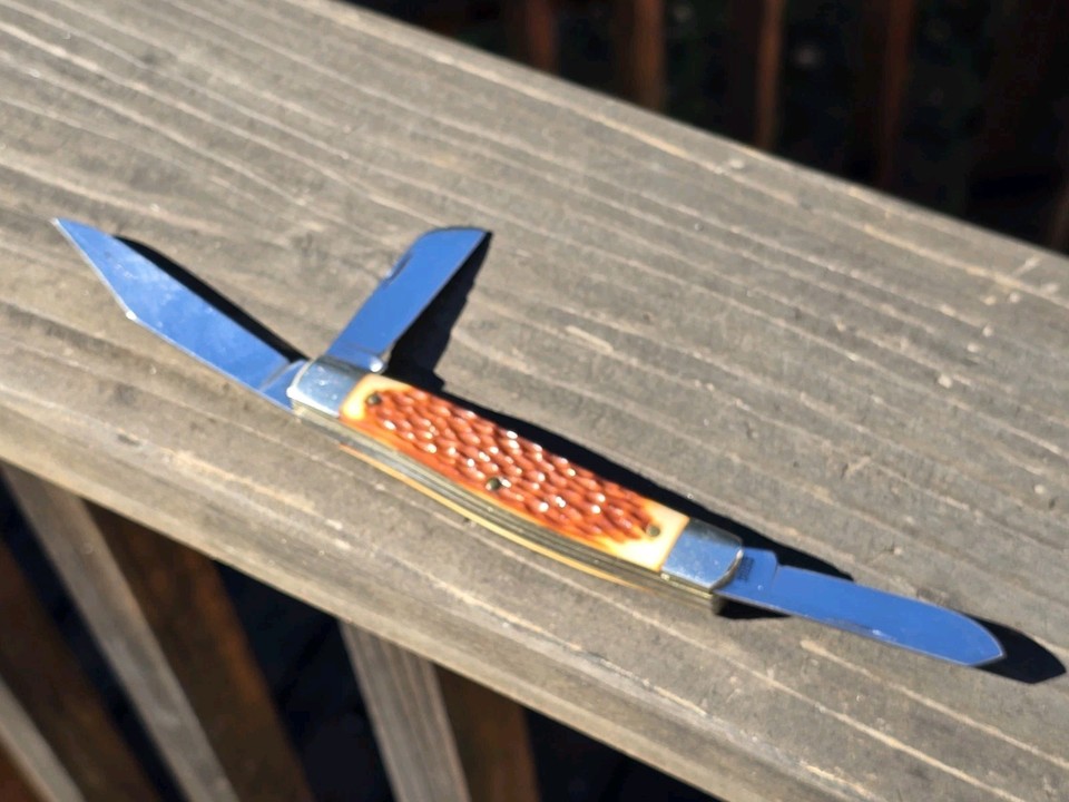 Old COLONEL COON Tenn. USA 3 BLADE Stockman 4" Jigged Delrin | eBay