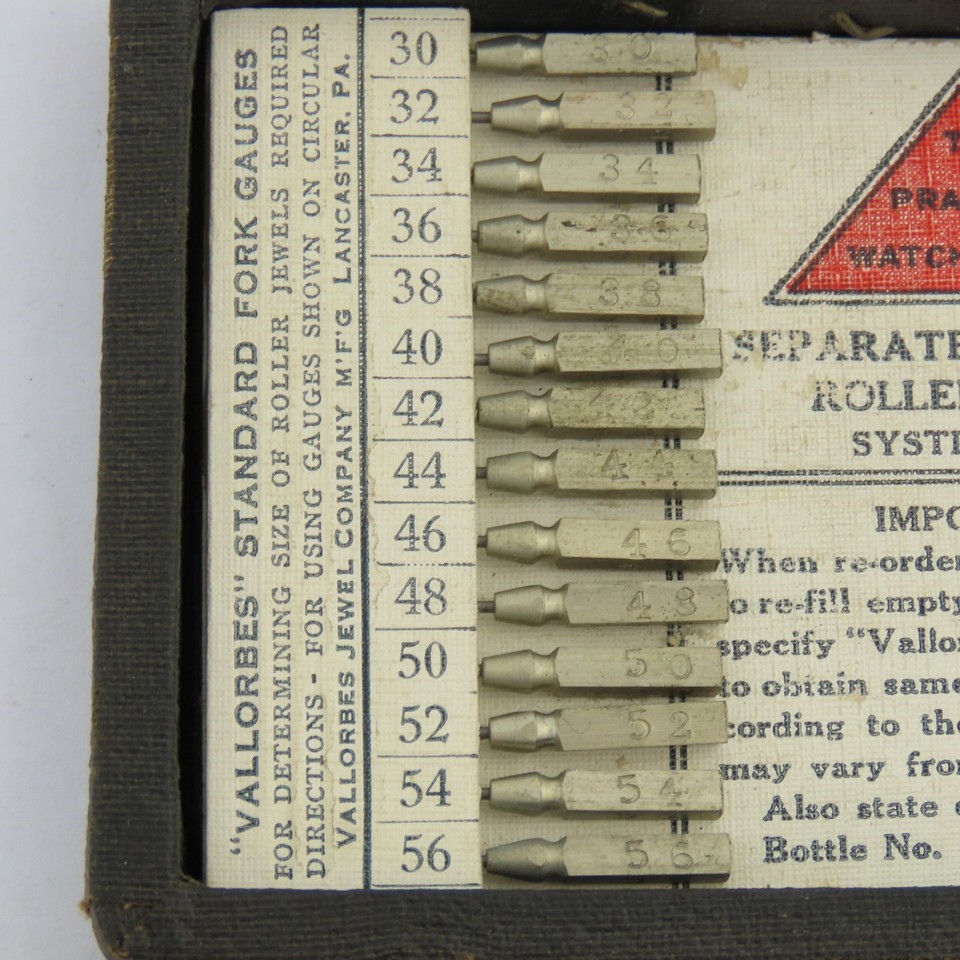 Vintage Pocket Watch Roller Jewel System with Fork Gauges | eBay