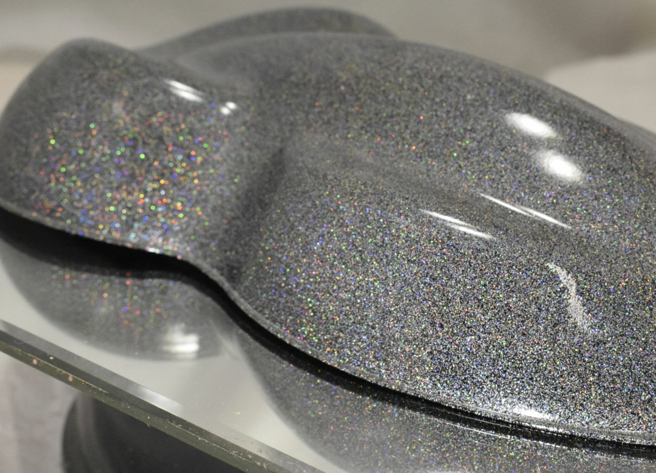 Gunmetal Silver Holographic Micro Mini .002 Hex Metal Flake Automotive ...