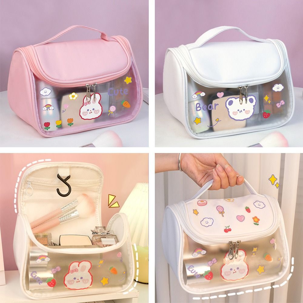 Gradient Color Makeup Pouch Cosmetic Storage Toiletries Organizer Pen ...