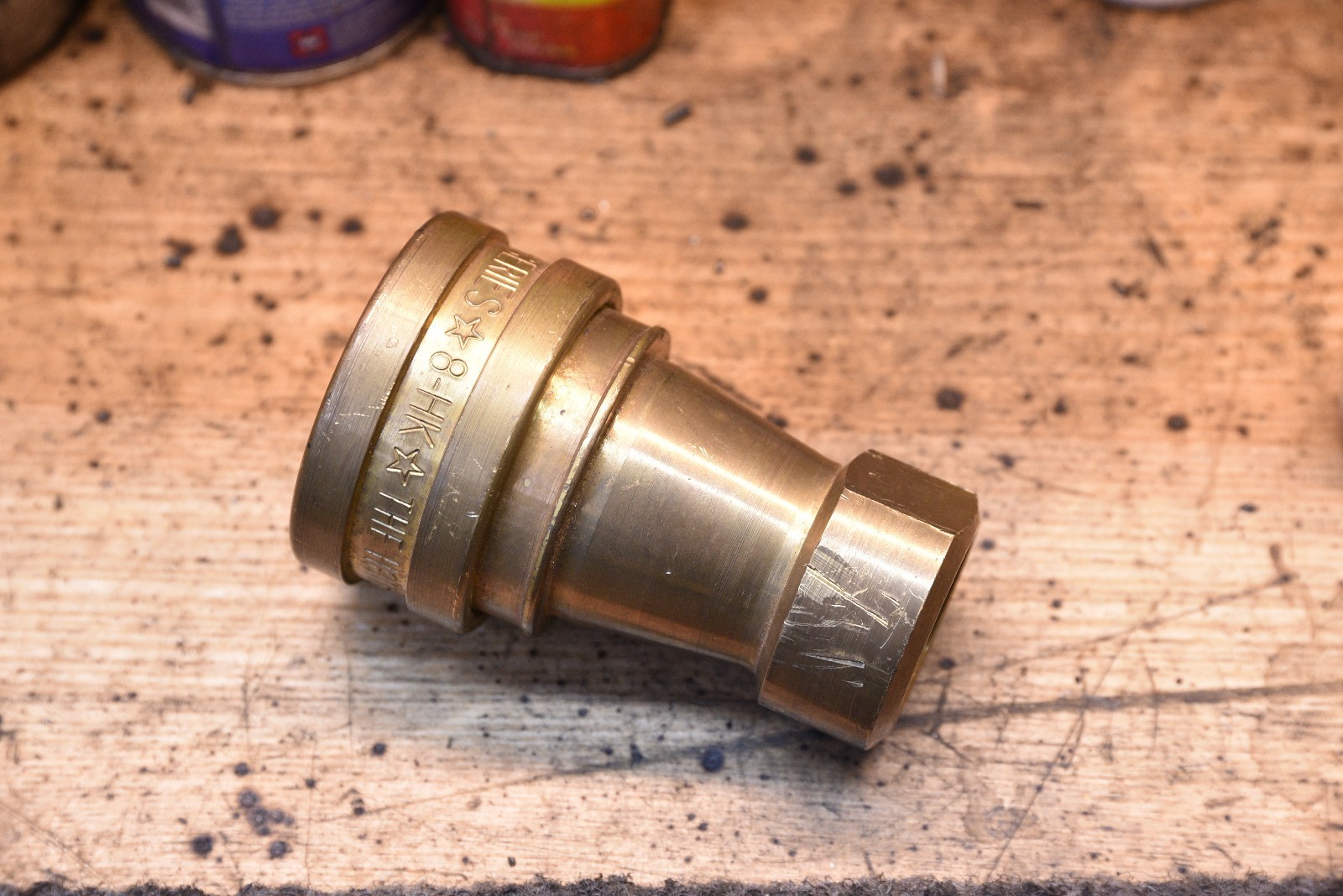 Hansen 8-HK Coupling Socket 1.25" Female BRASS Hydraulic Fitting RARE ...