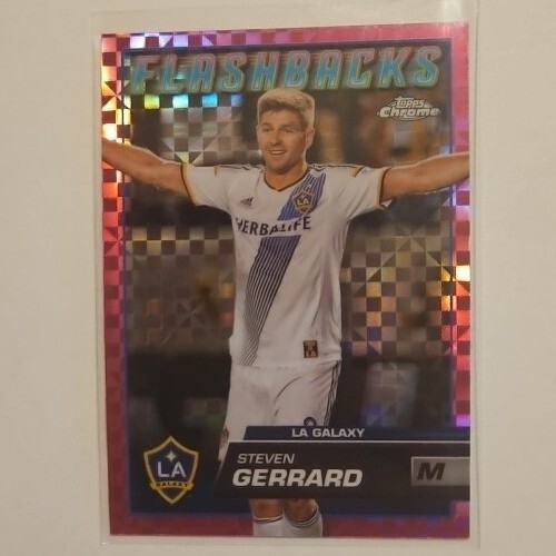 2023 Topps Chrome MLS Steven Gerrard Pink XFractor Refractor Galaxy ...