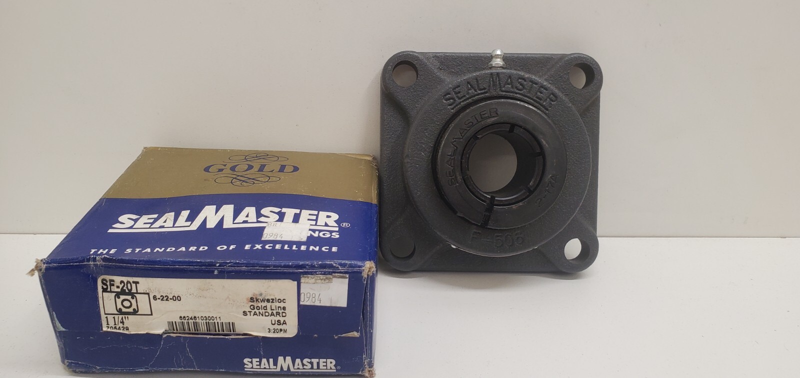 NEW IN BOX! SEALMASTER GOLD LINE 4-BOLT FLANGE BEARING SF-20T | eBay