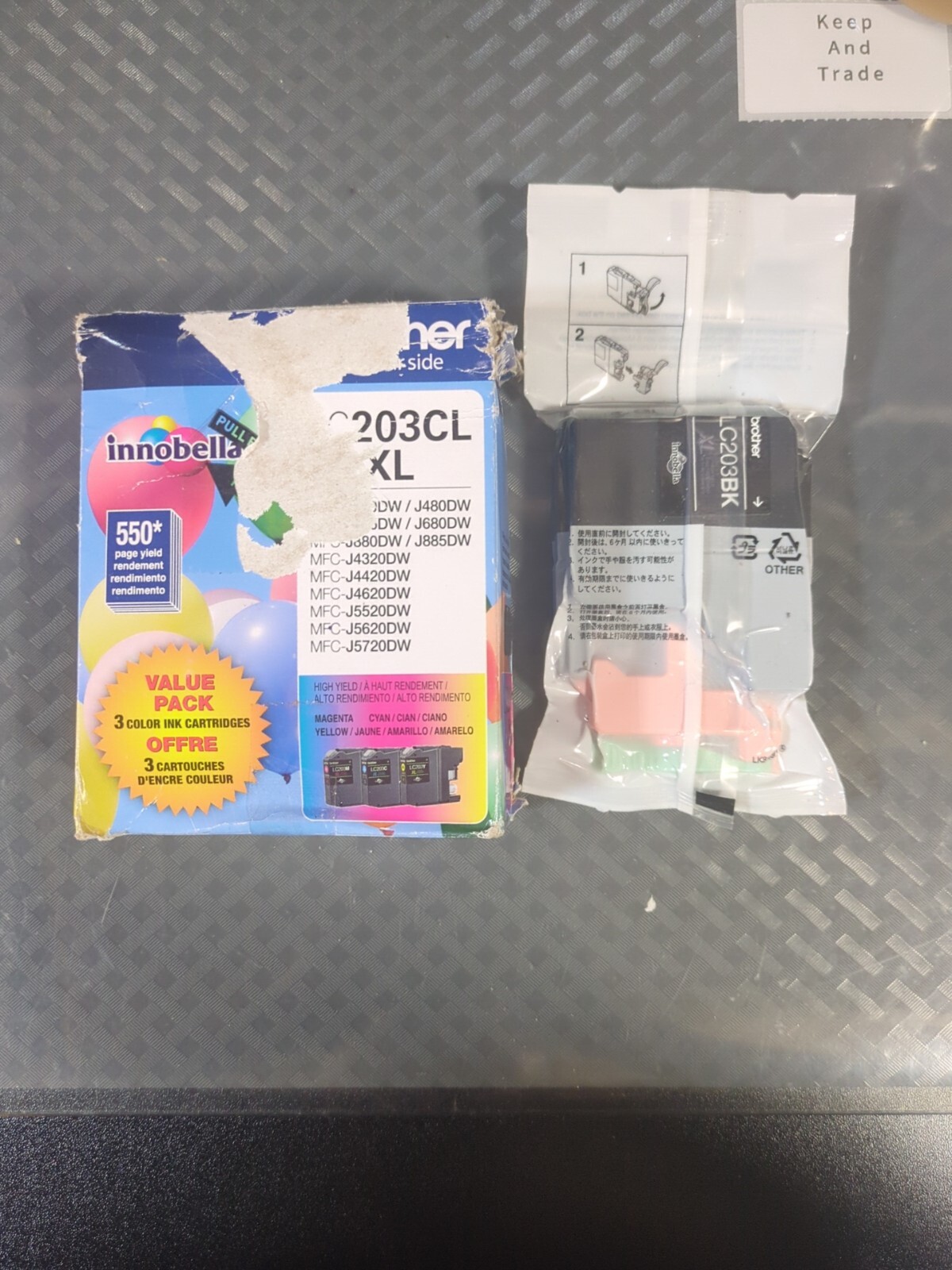 Brother Innobella LC203CL XL Ink Cartridges 4 Pack Black Cyan Magenta ...