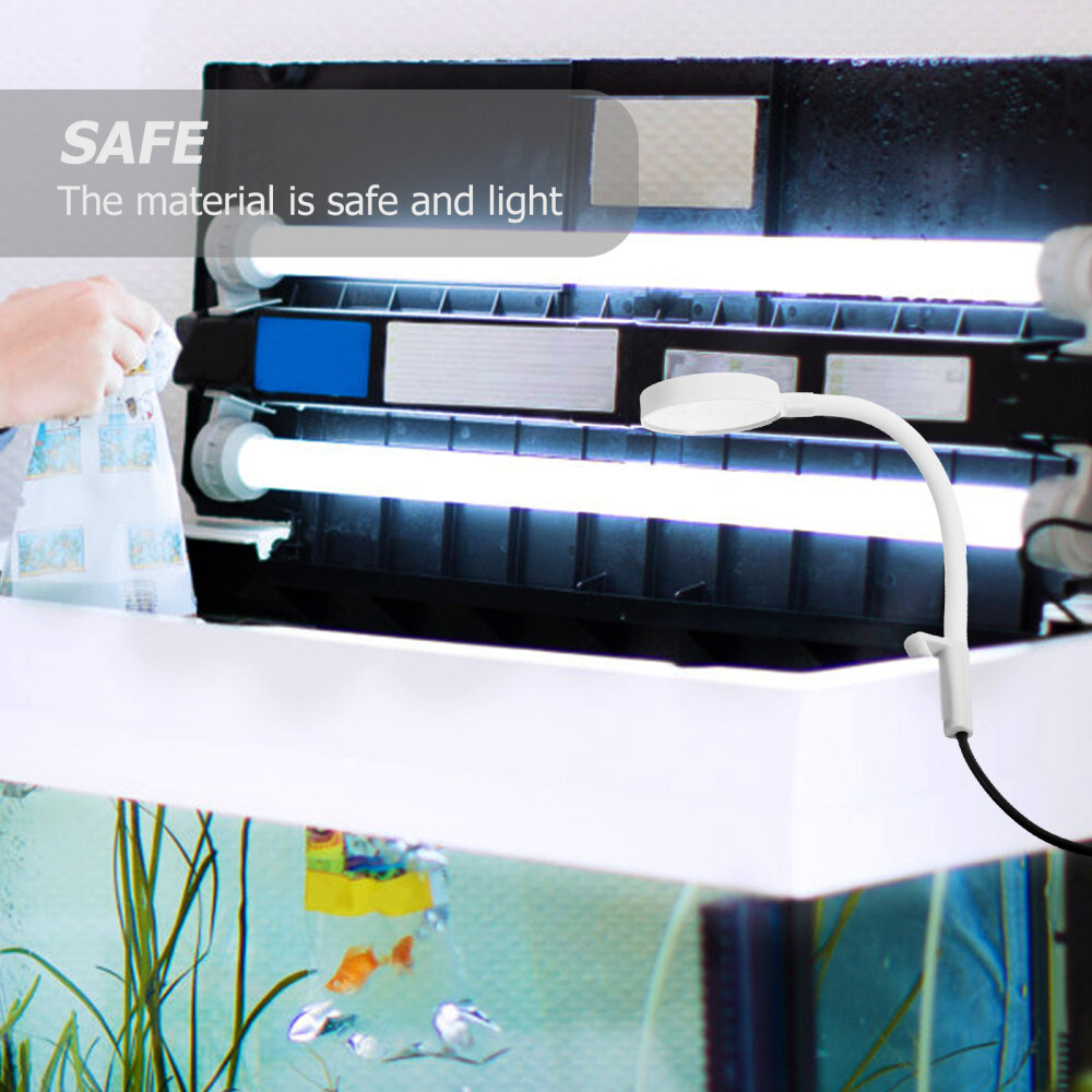 White Plastic Small Fish Tank Light Compact Clip on Aquarium | eBay