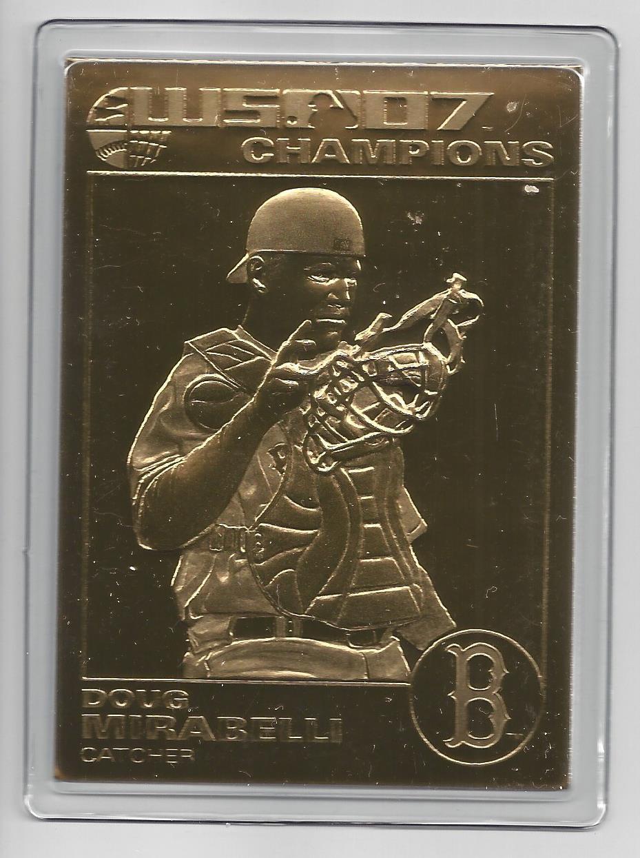 Doug Mirabelli 2007 Danbury Mint 22Kt Gold Boston Red Sox's World ...