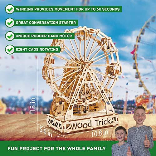 Wood Trick Ferris Wheel Rotating Mechanical Model - 3D Wooden Puzzles ...