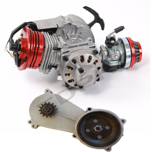 Racing 49cc 50cc Engine Motor + 2 Stroke Gear Box Go Kart ATV Quad Dirt ...