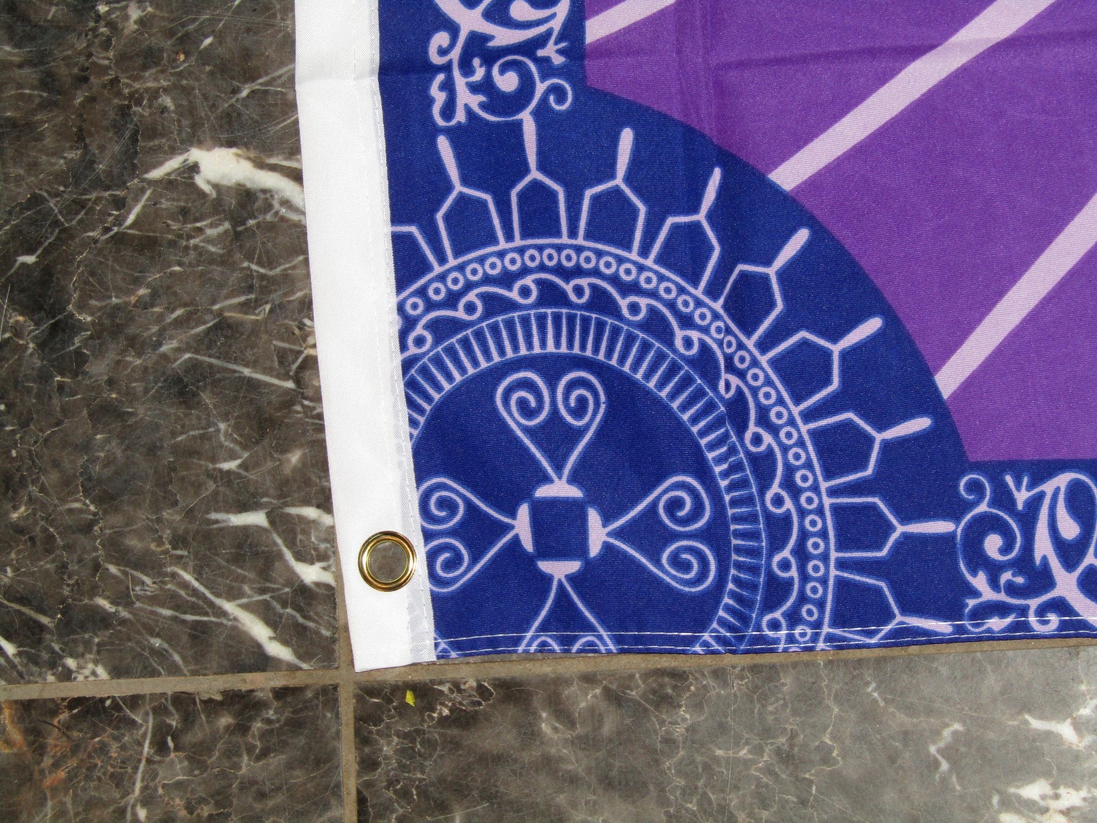 OM Flag 3x5 ft Sanskrit Prayer Banner Hindu Hinduism Lotus Blossom ...